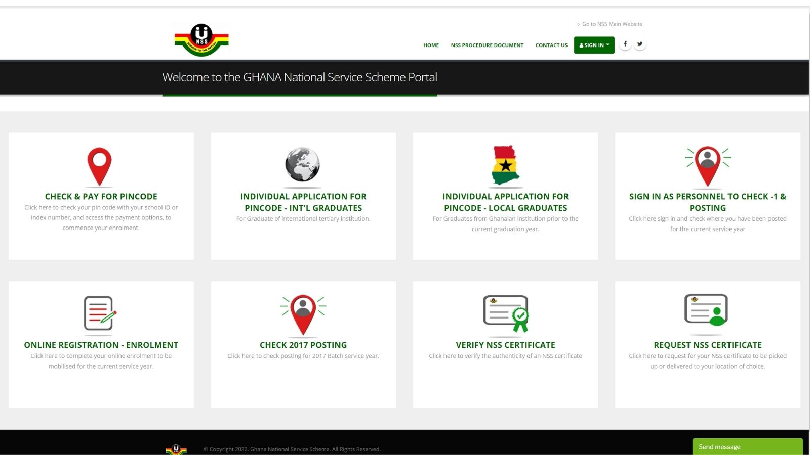 NSS Portal Dashboard Login 2022/2023 - GhnewsbanQ