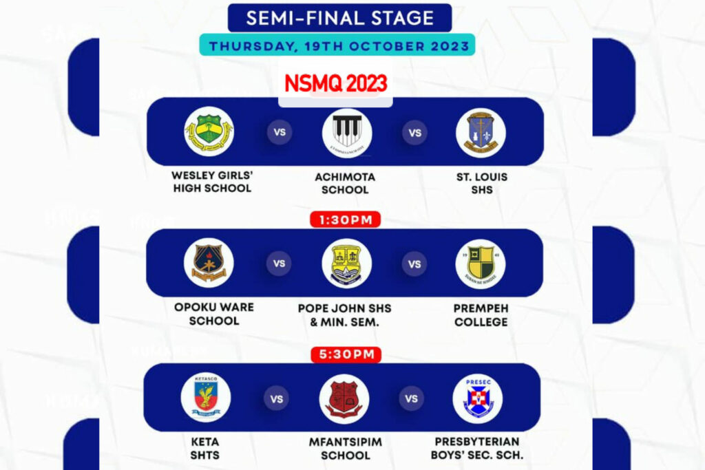 NSMQ 2023: Semi-final Contests, Time, and Where to Watch - GhnewsbanQ